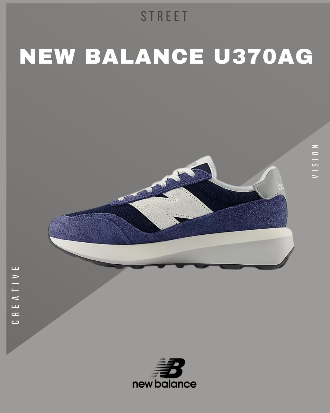 NEW BALANCE NB 370 藍灰復古U370AG 從球鞋到穿搭，每一件單品都是精選 正品球鞋、潮流服飾、人氣代購推薦盡在 STR 潮流精品