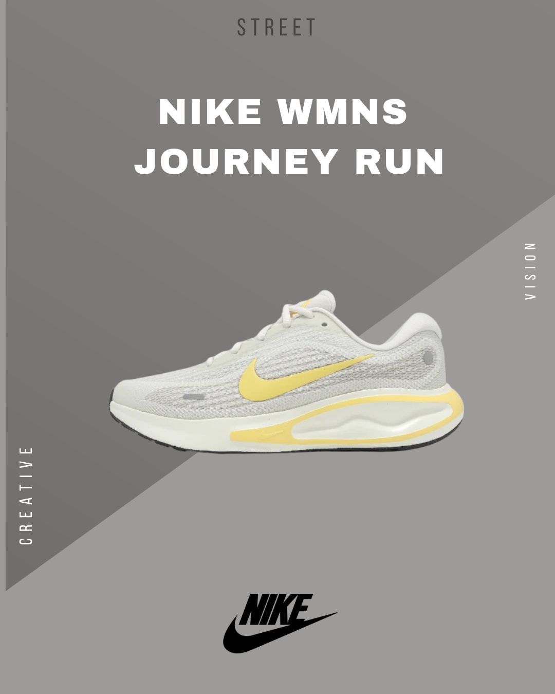 Nike 慢跑鞋Wmns Journey Run 米白黃緩震反光運動鞋FJ7765-112 從球鞋到穿搭，每一件單品都是精選 正品球鞋、潮流 ...