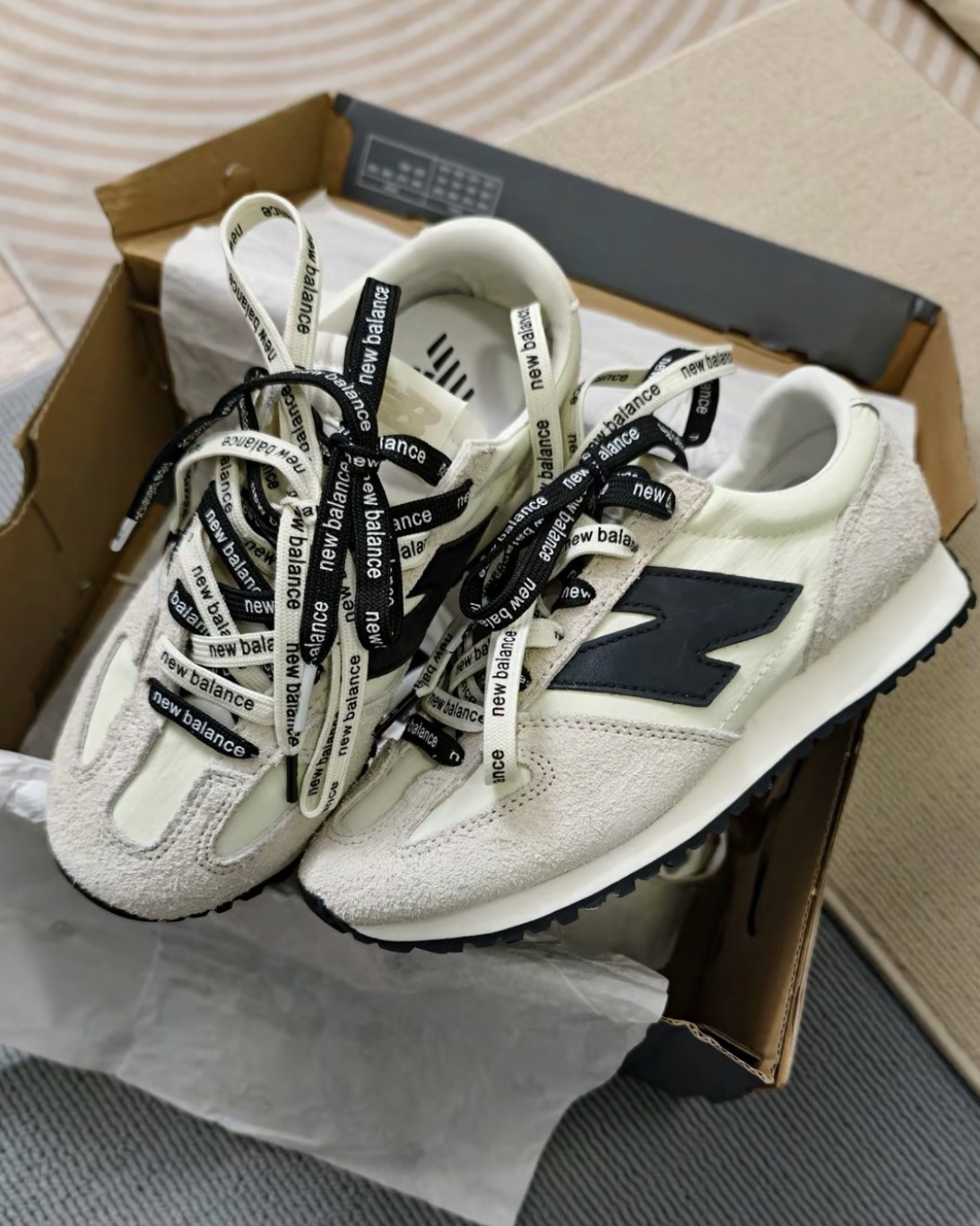 New Balance 471 "Linen Angora Black" 黑白 麂皮 MiuMiu風(U471AM) 球鞋 國外代購 潮流 ...