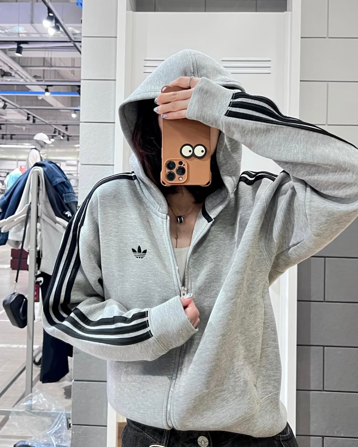 Adidas Originals ADICOLOR FW25 SPACER 經典灰 三線連帽外套(JY2620) 球鞋 國外代購 潮流 精品 全球代購