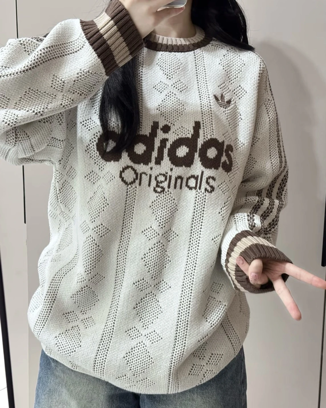 ADIDAS ORIGINALS U SWEATSHIRT 針織毛衣 三線 長袖 兩色可選(KS5956 KS5957) 球鞋 國外代購 潮流 ...