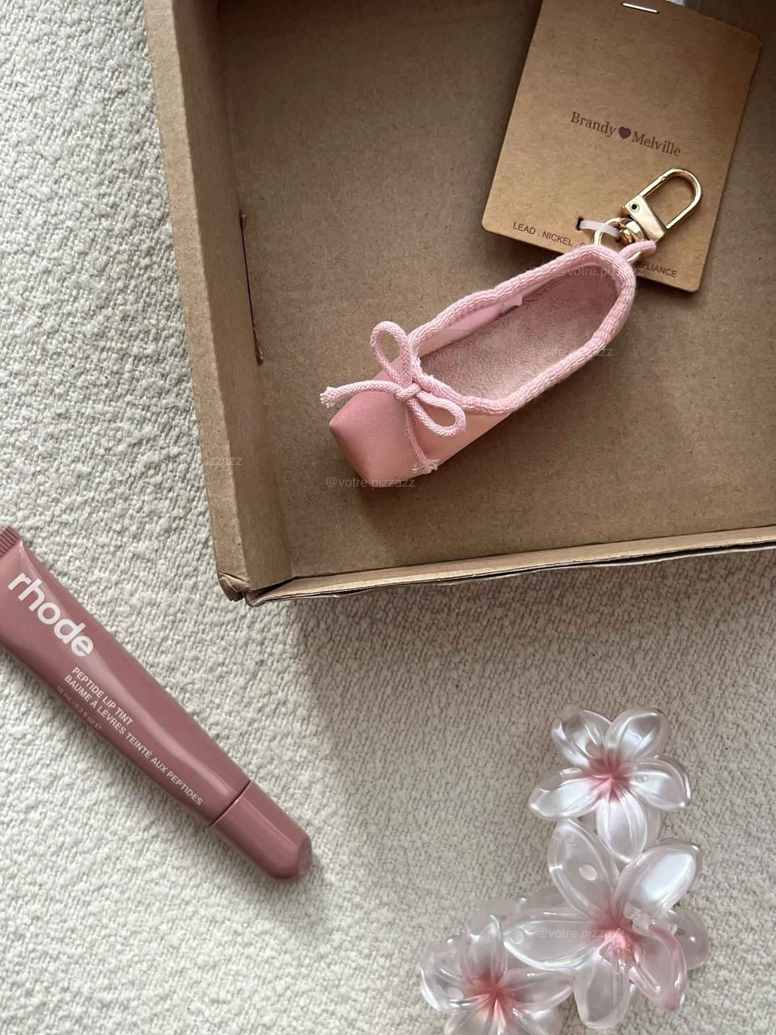 ballet slipper keychain 芭蕾舞鞋鑰匙圈