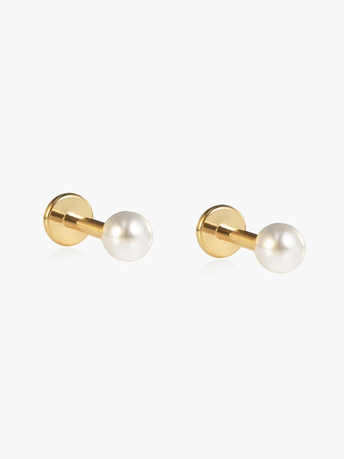 pearl flat back helix earring 珍珠平扣耳環
