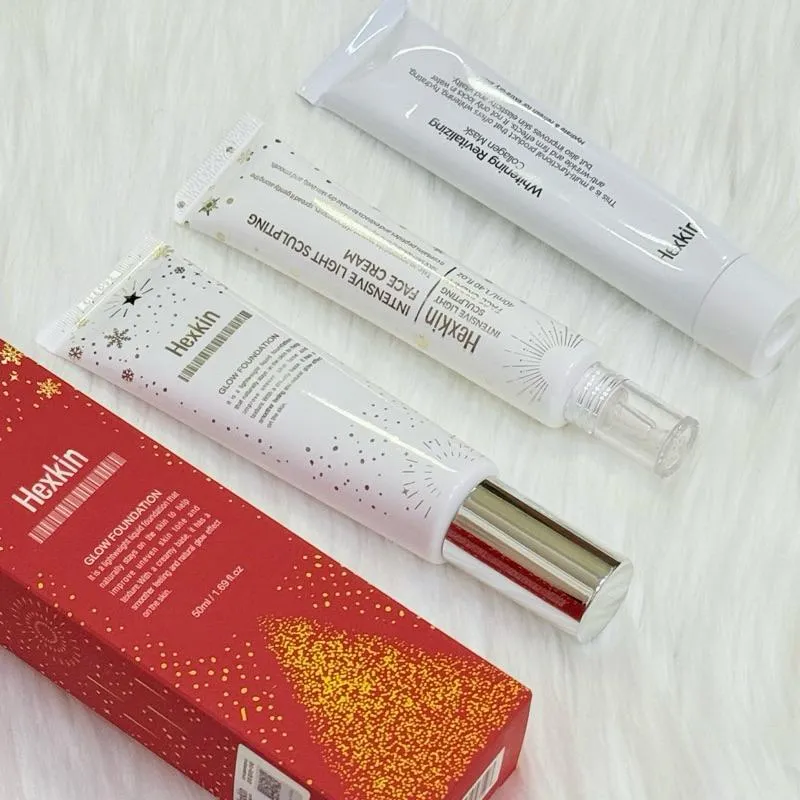 現貨 Hexkin赫詩琴水光霜 密集光感素顏面霜40ml | 防曬發光粉底液50ml 回頭霜 水光肌 Raccon韓國連線