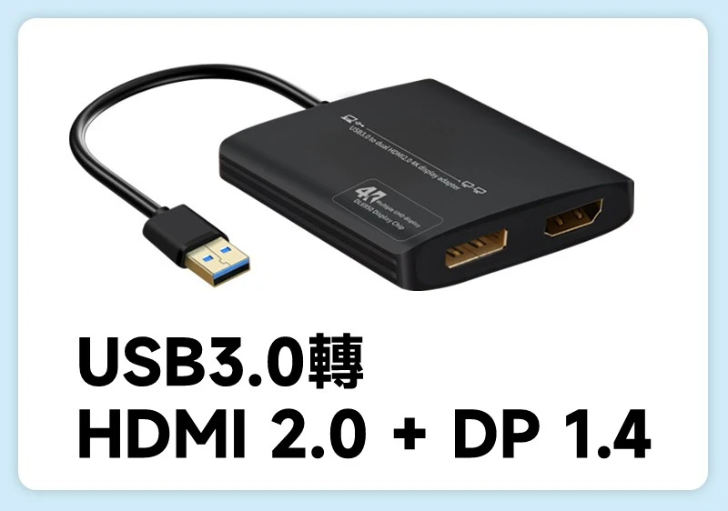 USB3.0 外接顯卡 雙4K@60Hz Displaylink DL6950 晶片 相容M1平台 | 精選3C週邊&JAKEMY工具套裝